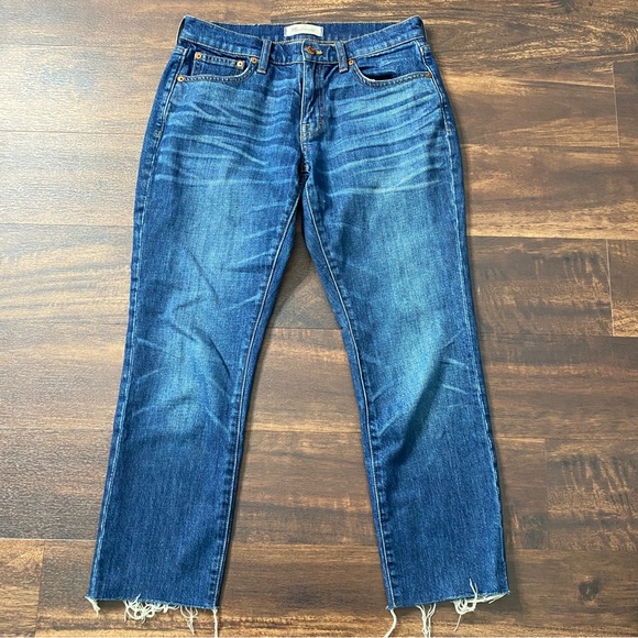 Madewell | Jeans | Madewell Size 25 The Slim Boyjean Medium Wash Frayed ...